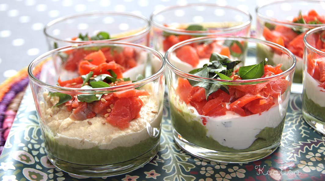 Verrines De Fêtes Saumon Fumé Guacamole Koalisa