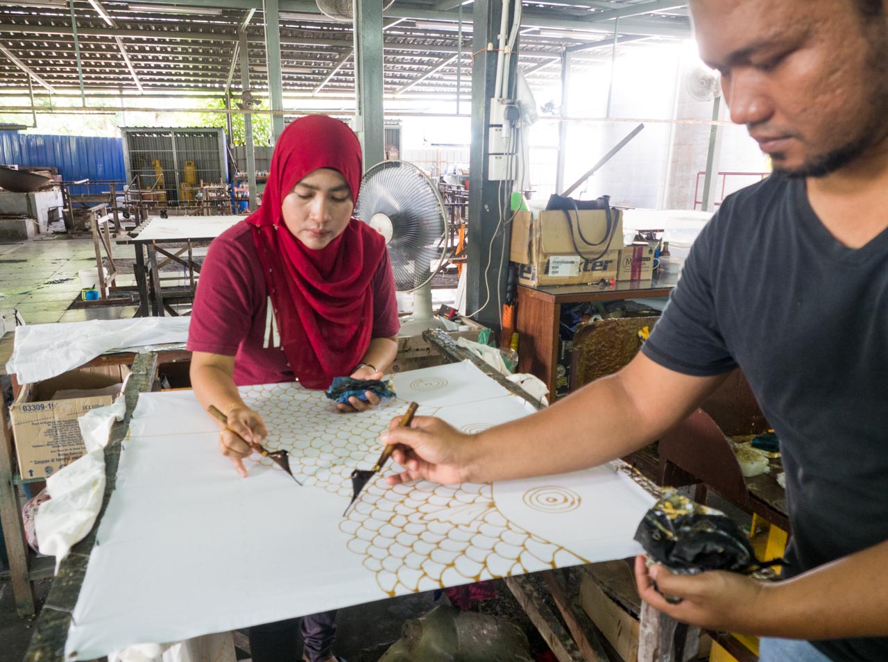 Visite d'un atelier de fabrication du batik à Penang - Koalisa
